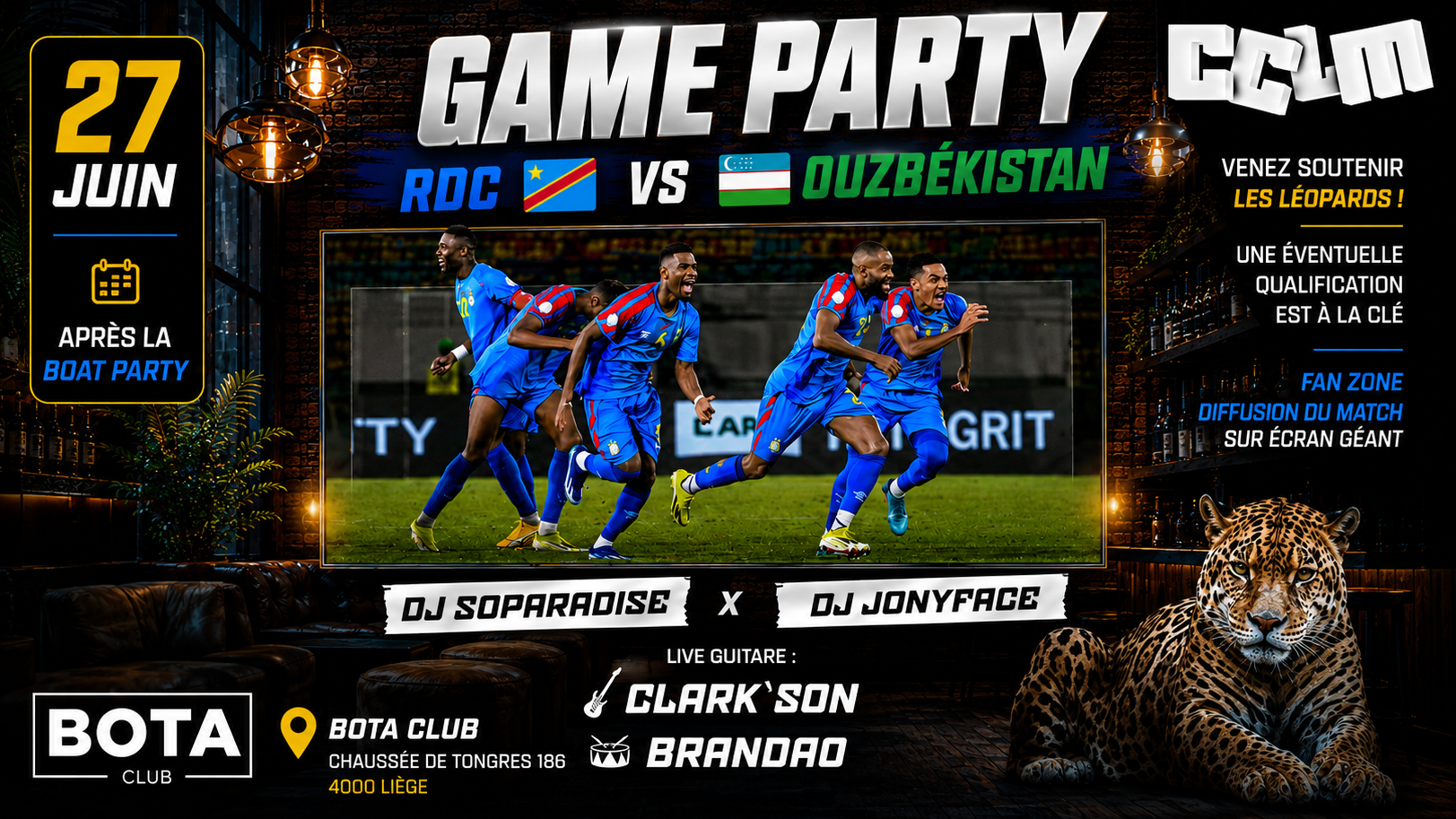 CCM After Boat Party & Game Party – RD Congo 🇨🇩 vs Ouzbékistan 🇺🇿 ...