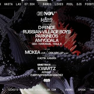 INVADERS "ACID FOREST" + SIMETRICS + MCKEA LIVE // SOLD OUT a Spook Club | Entradas y listas gratis