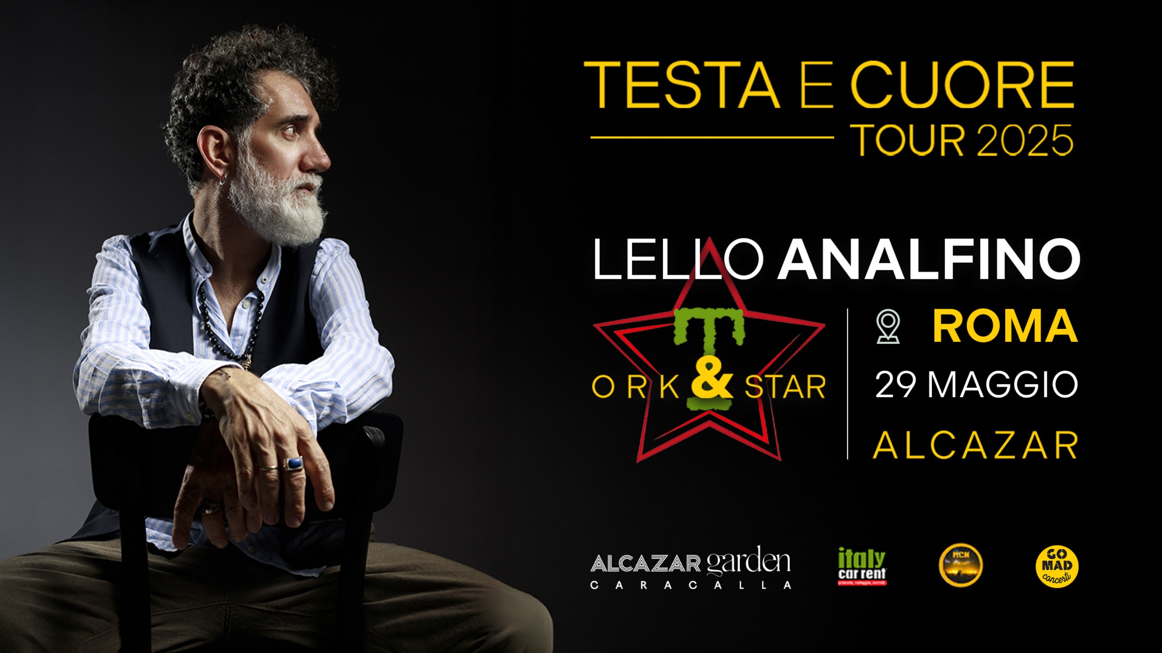 Lello Analfino - Testa e Cuore Tour a Alcazar Garden | Entradas y ...