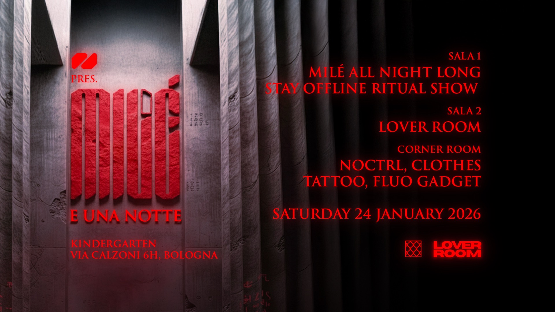 Milé e una notte - The Ritual Show at Kindergarten | Tickets & Guest Lists