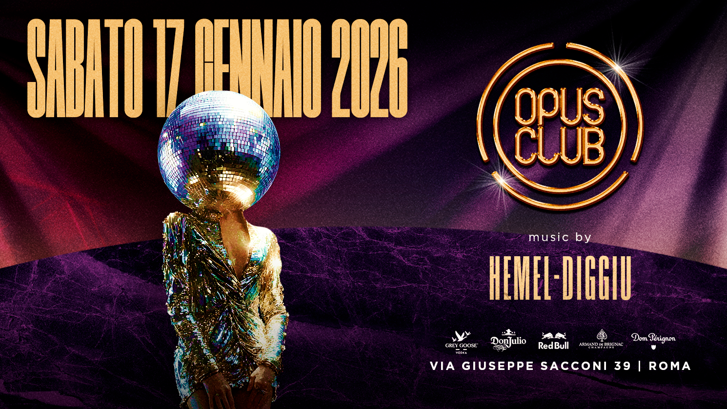 Sabato 17 gennaio 2026 @Opus Club @ Opus Club | Bilhetes & Guest Lists