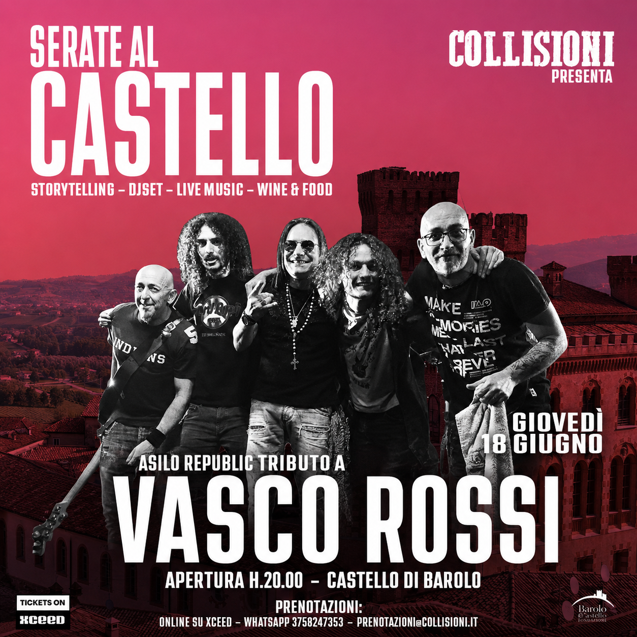Serate al Castello | Tributo a Vasco con Asilo Republic @ Castello di ...